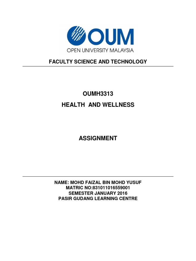 Assignment Health & Wellness | PDF