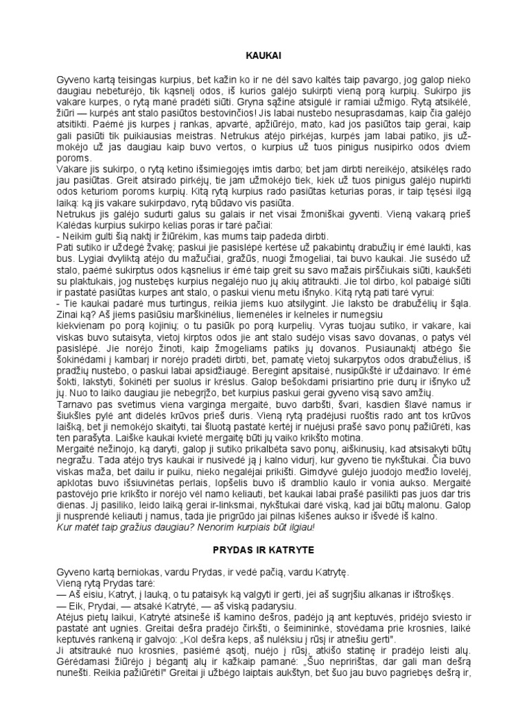 Broliu Grimu Pasakos | PDF