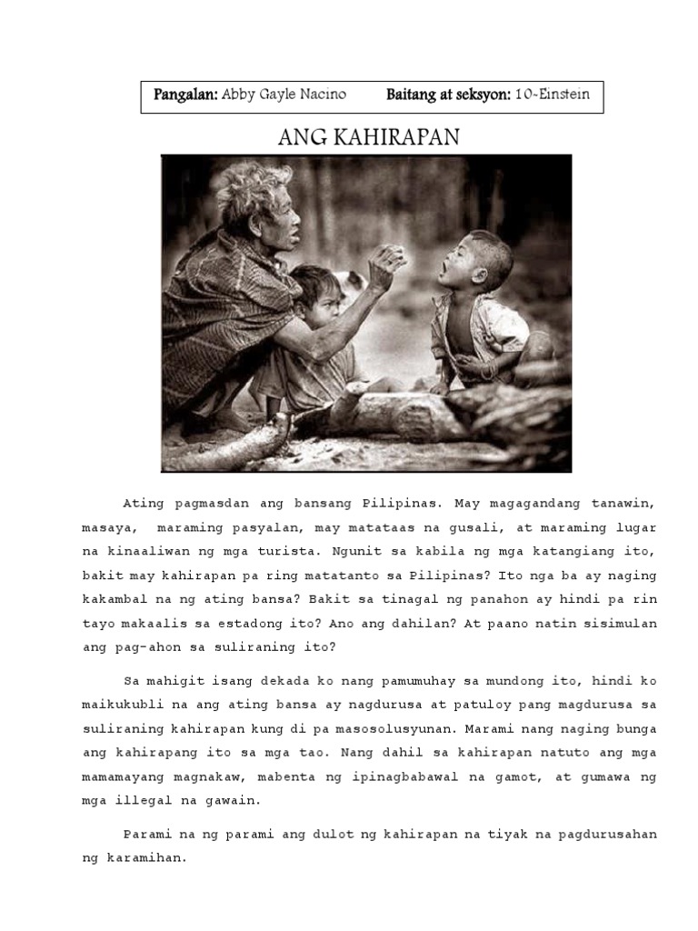 Ang Kahirapan | PDF