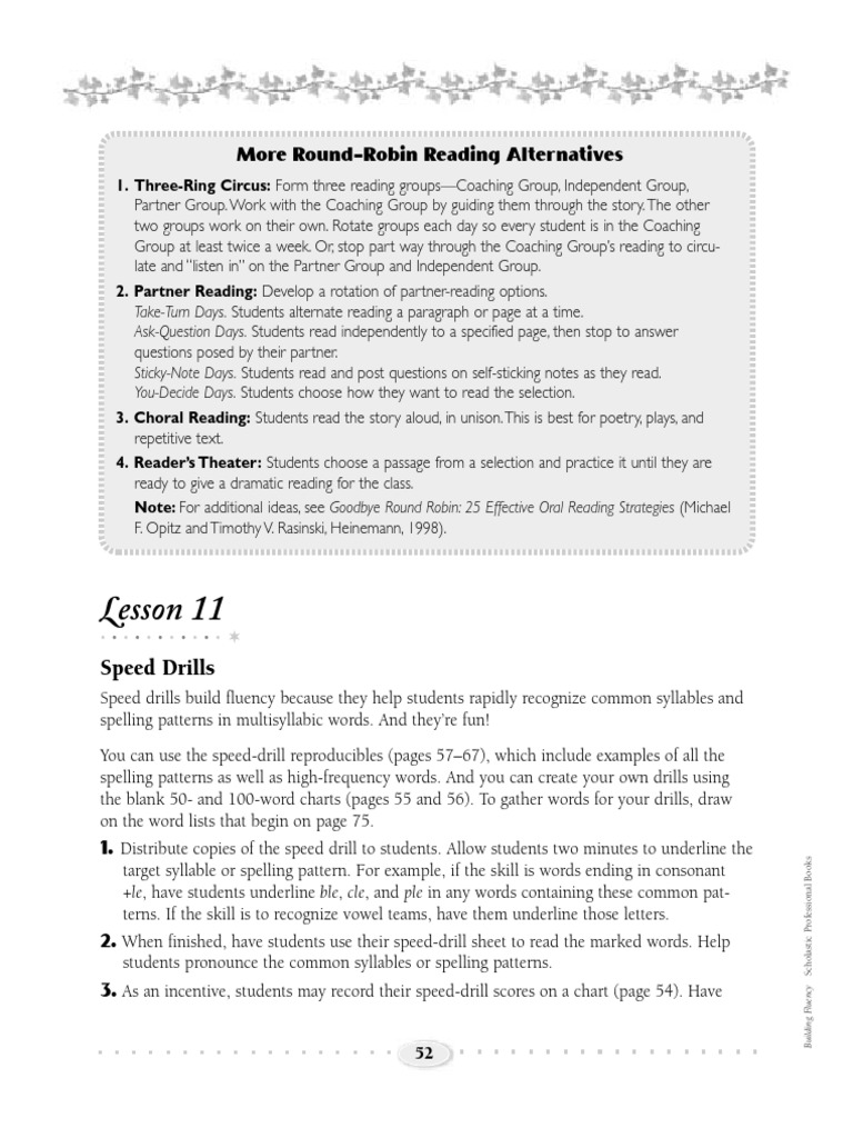 Reading Bestpractices Phonics Speed Drills PDF | PDF | Vowel | Syllable
