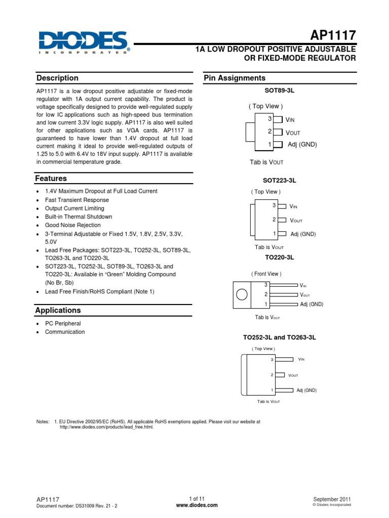 Ap 1117 | PDF | Electrical Equipment | Electric Power