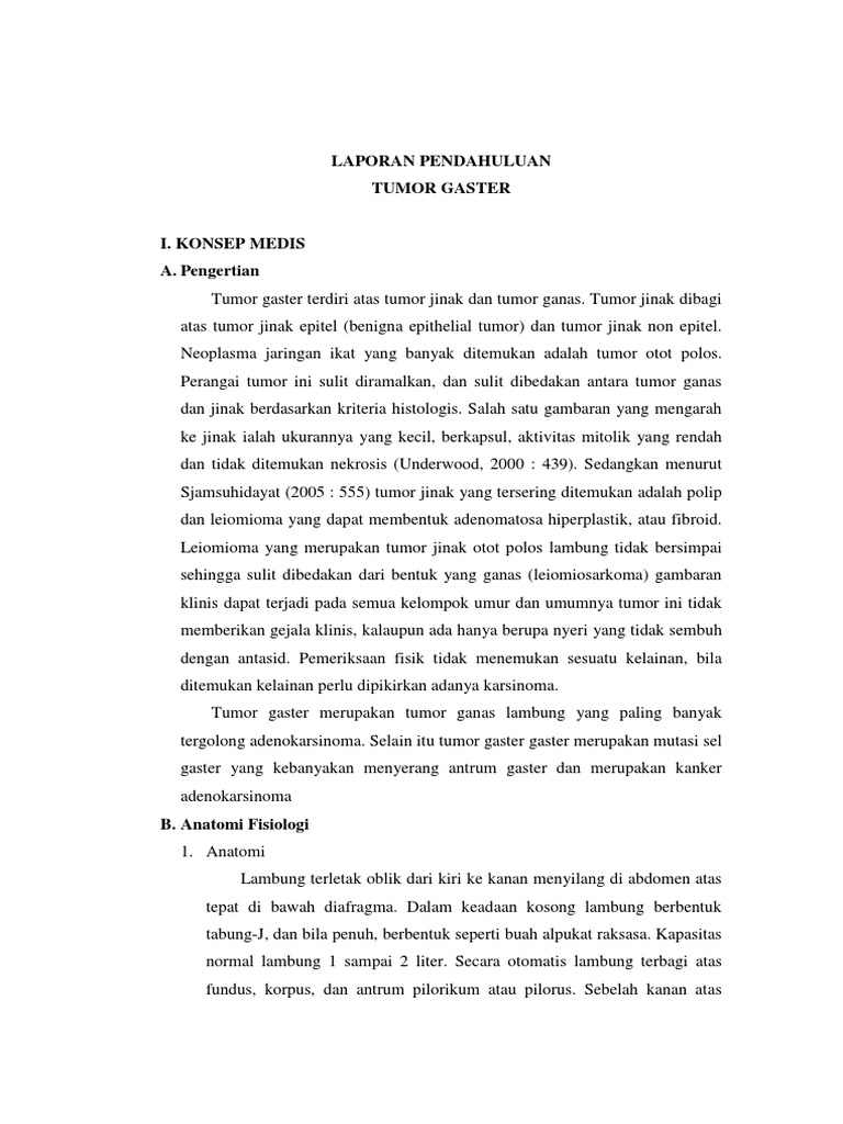 LP Tumor Gaster | PDF
