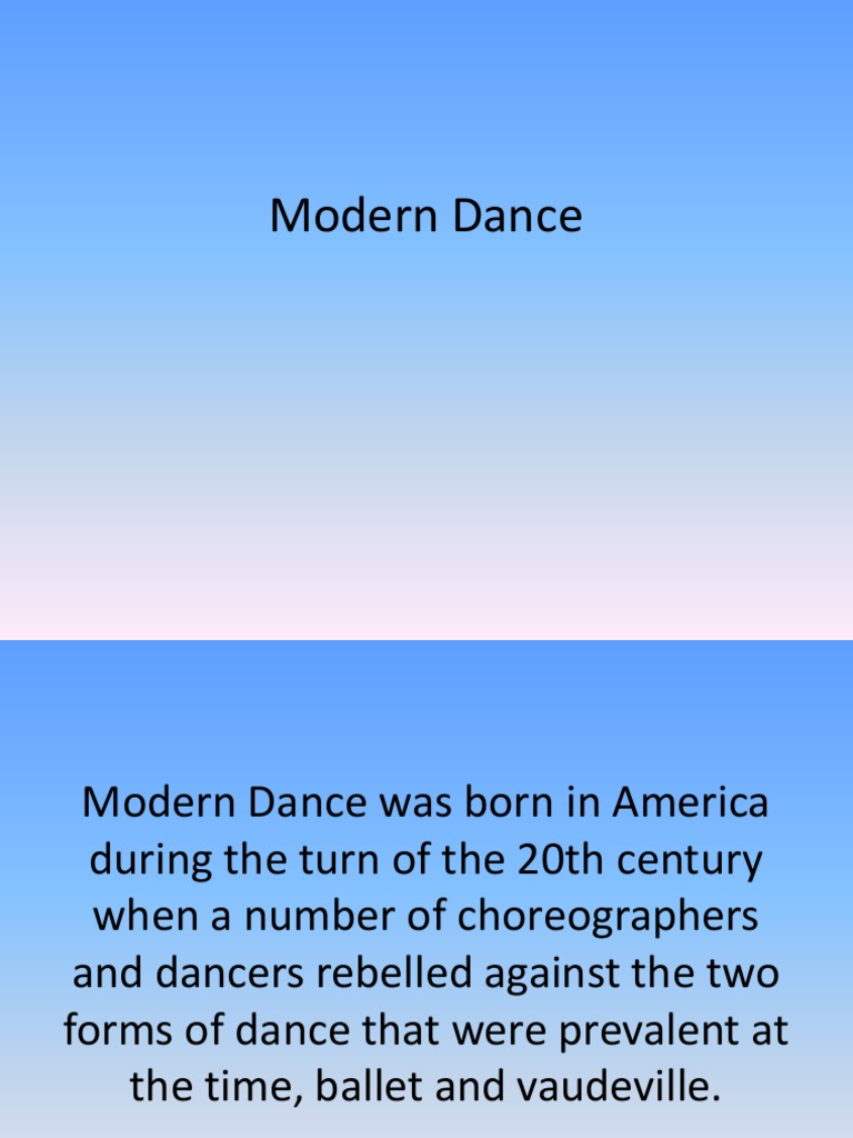 Moderndance 140107064539 Phpapp01 PDF | PDF | Dances | Choreography