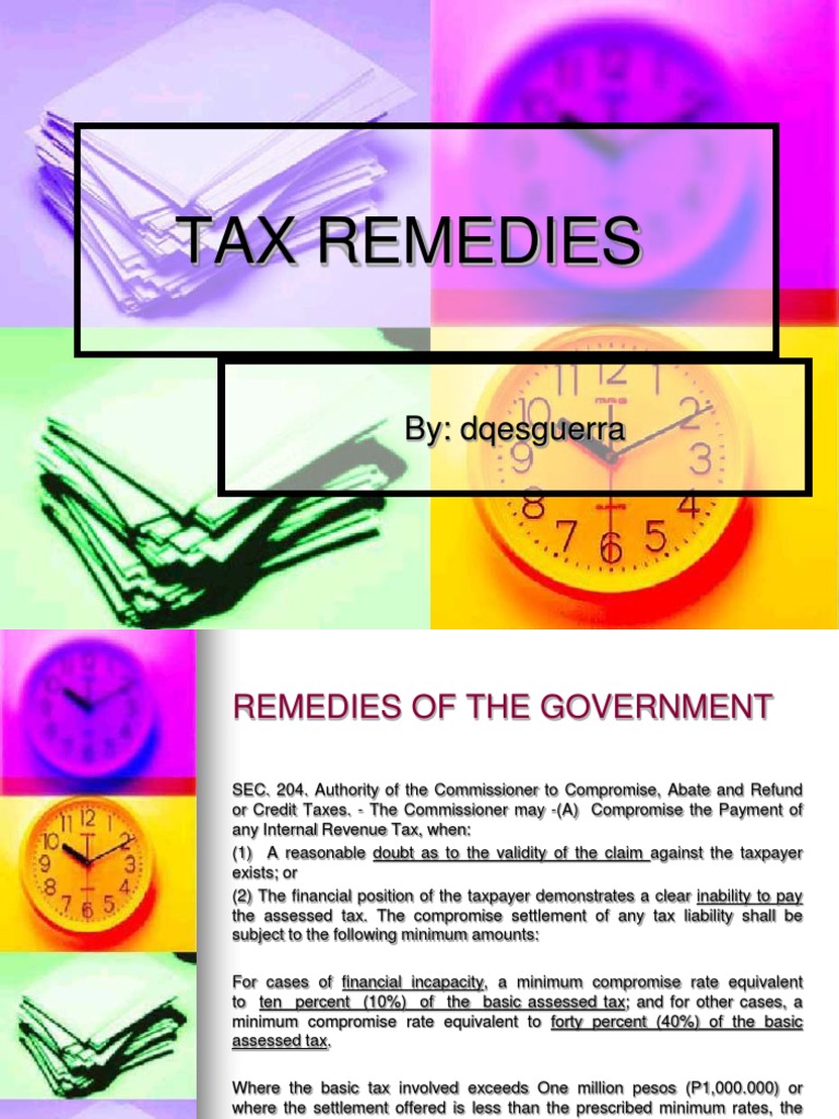 Remedies | Download Free PDF | Tax Refund | Taxpayer