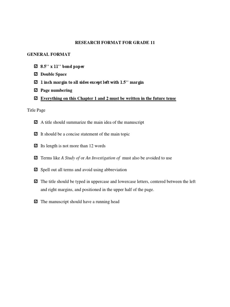 Grade 11 Research Paper Format Guide | PDF | Conceptual Framework | Data