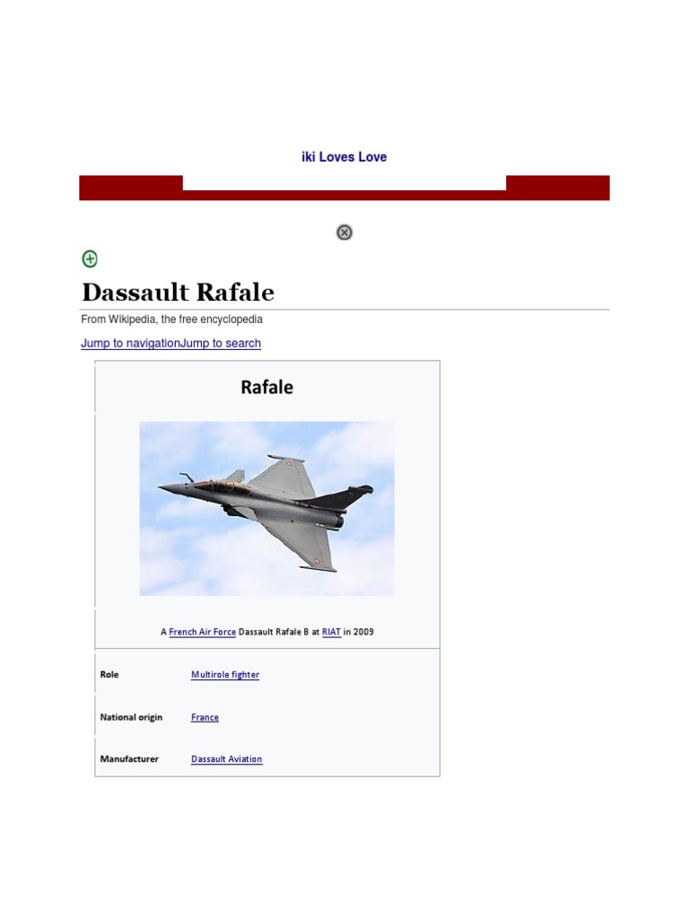 Rafale | PDF | Military Science | Aviation