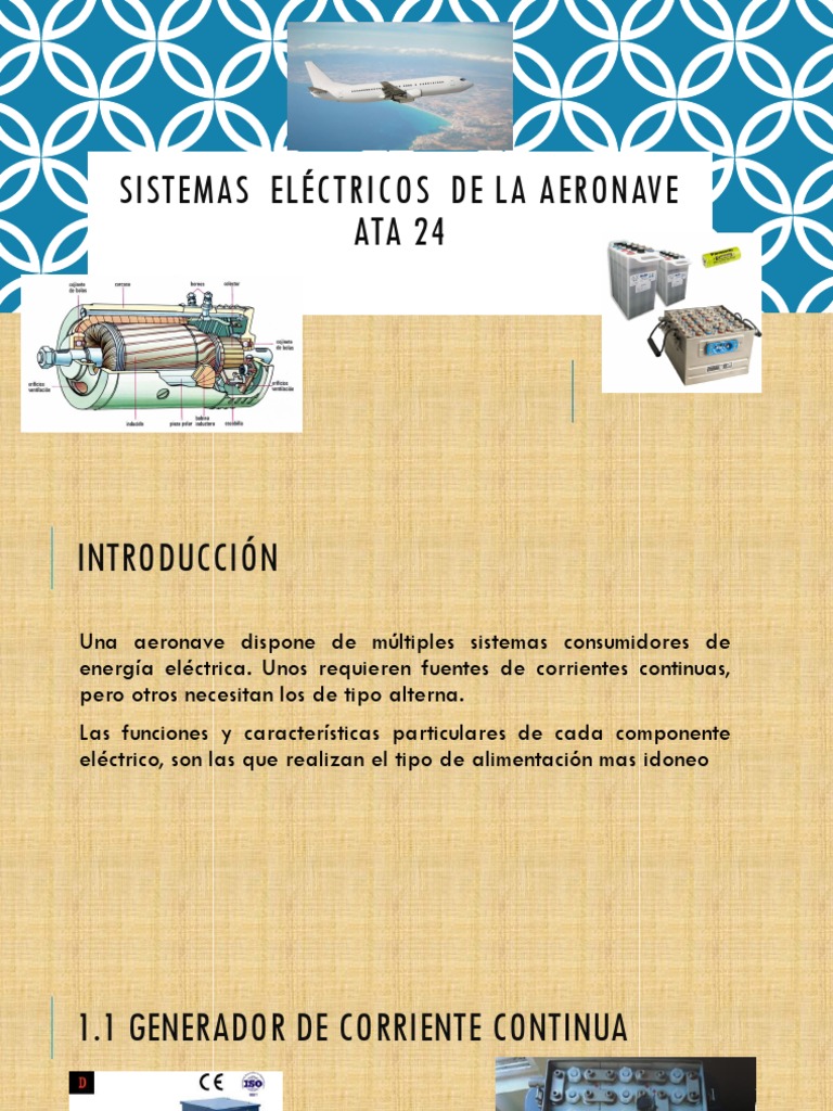 Sistemas Eléctricos de La Aeronave | PDF | Motor eléctrico | Generador eléctrico
