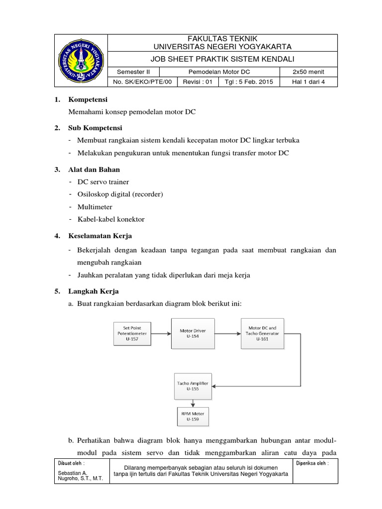 Labsheet Servo 1 Labsheet 5 Pdf Pdf 