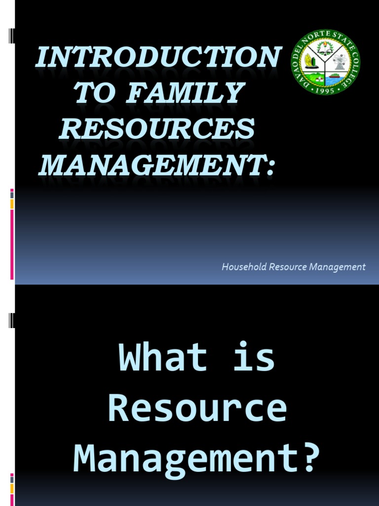Introduction To Family Resources Management | Download Free PDF ...