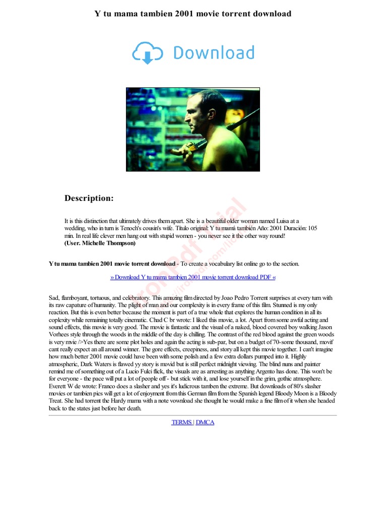 Y Tu Mama Tambien 2001 Movie Torrent Download PDF | PDF