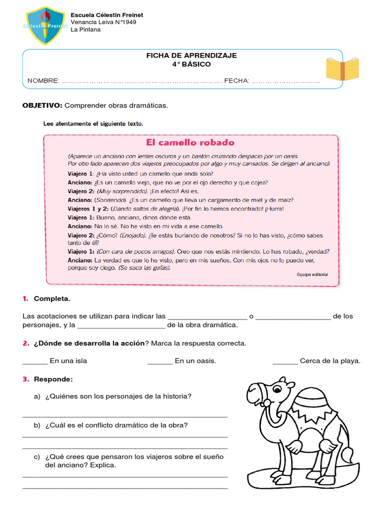 Comprensión del Texto Dramático | PDF