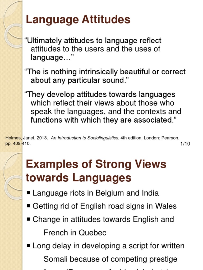 Understanding Language Attitudes | PDF | Sociolinguistics | Accent ...