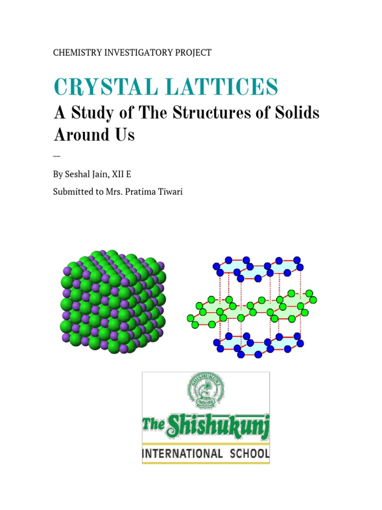 Student's Guide to Crystal Lattices | PDF | Crystal Structure | Solid