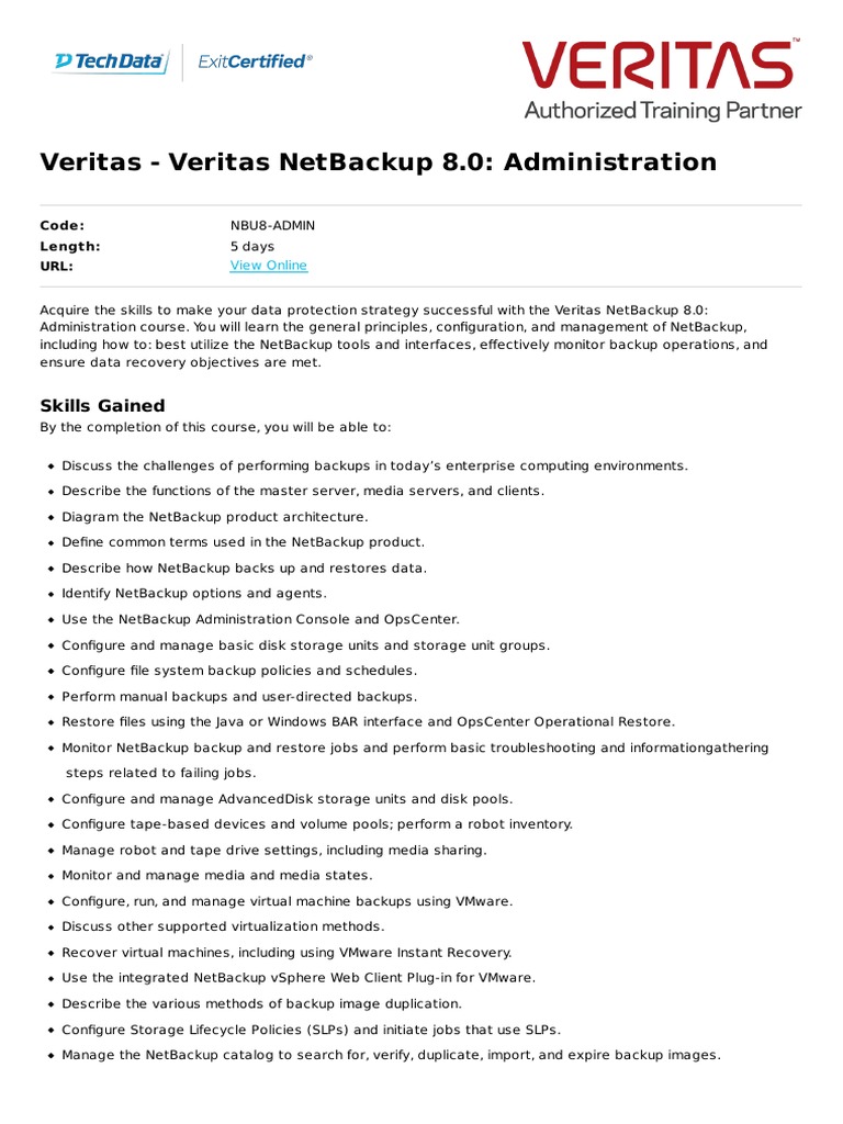 VERITAS | PDF | Backup | File System