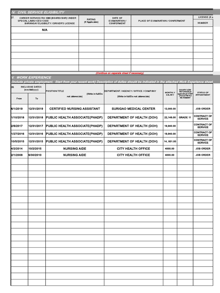 PDS - CS - Form - No - 212 SHERLA | PDF | Passport | Nursing