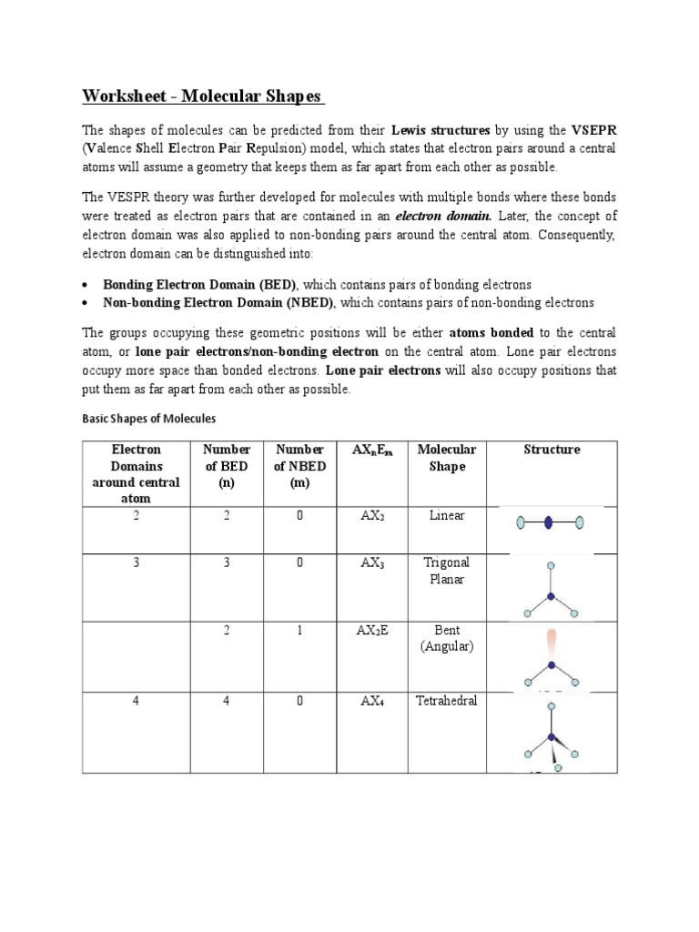 Worksheet Molecular Bond | PDF | Molecules | Molecular Physics
