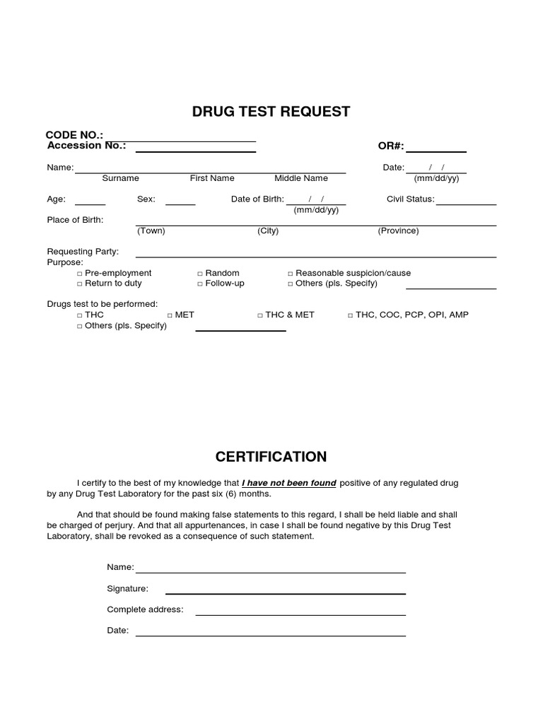 CoC & CCF Forms PDF | Download Free PDF | Drug Test | Justice