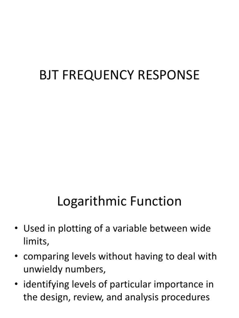 BJT Frequency Response | PDF | Amplifier | Decibel
