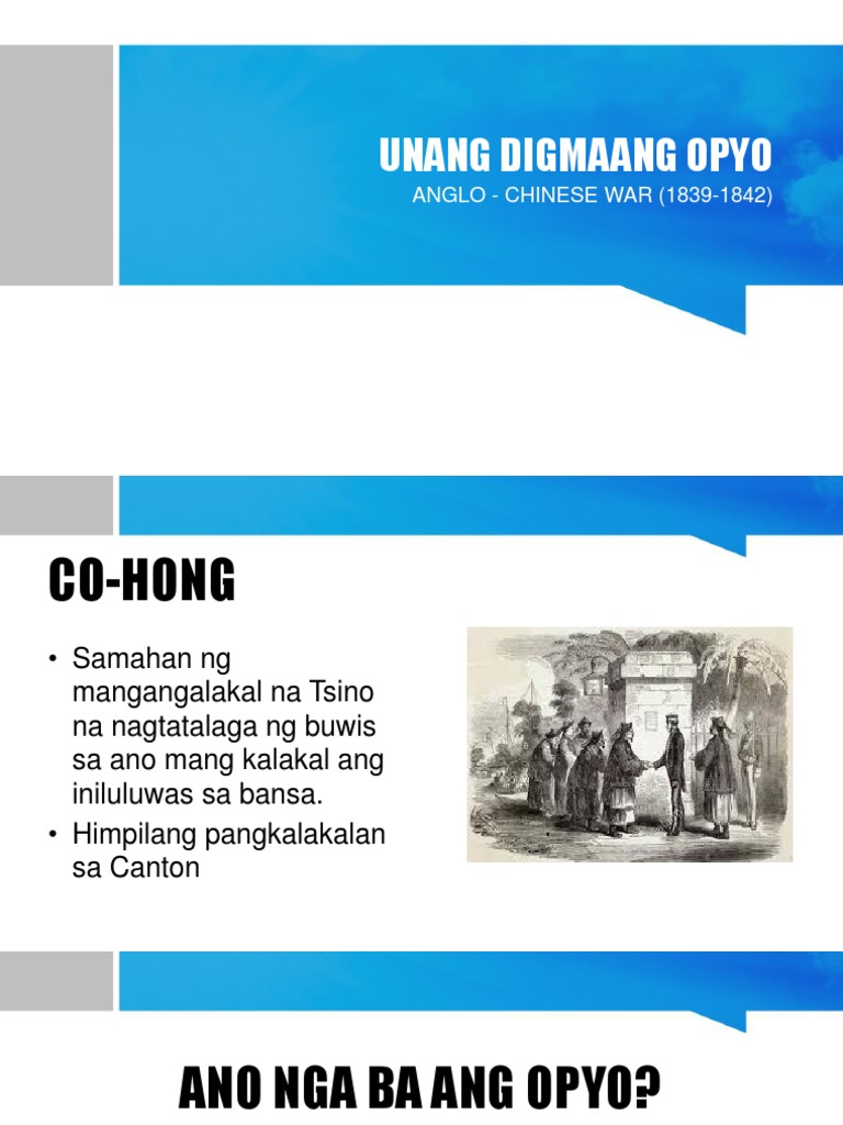 Unang Digmaang Opyo | PDF
