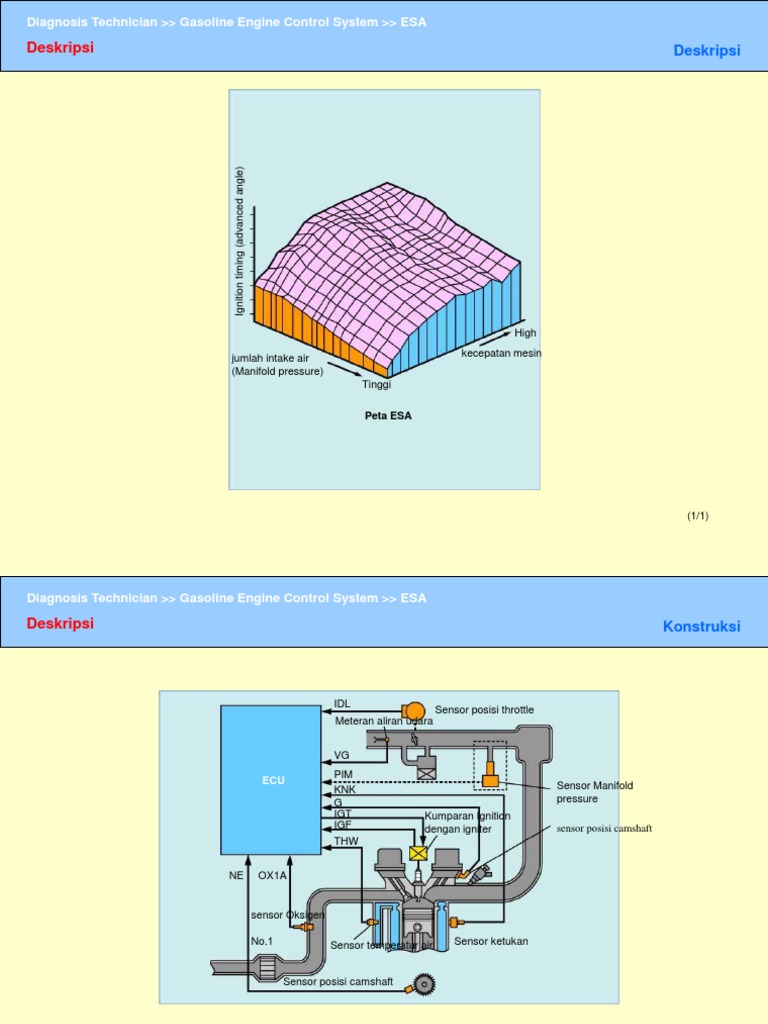 ESA Control in Gasoline Engines | PDF | Ignition System | Distributor
