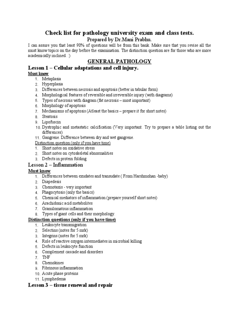 PathologyQbankchecklistManiPrabhu - Docx 1 1 | PDF | Carcinogenesis ...
