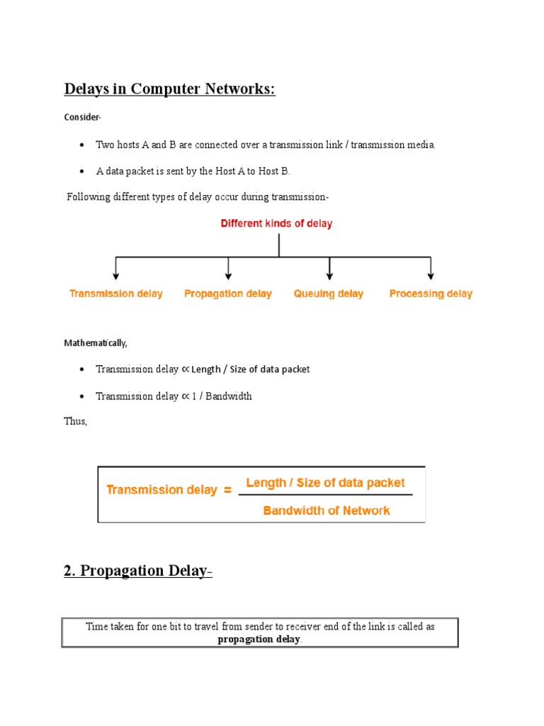 Delays in Computer Networks | PDF | Bit Rate | Computer Network