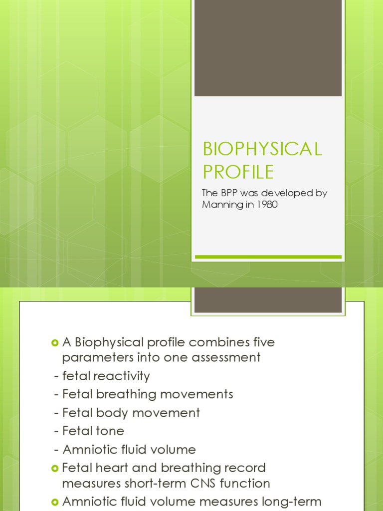 Biophysical Profile | PDF | Wellness