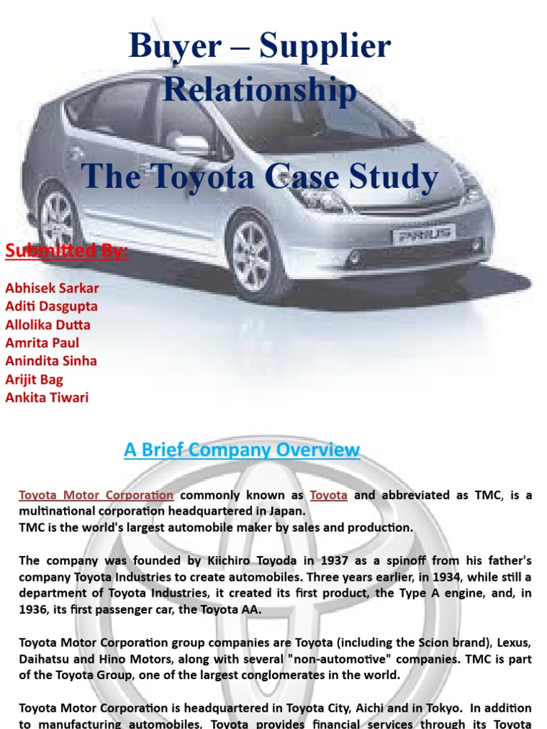Toyota Case Study Presentation | PDF | Enterprise Resource Planning ...