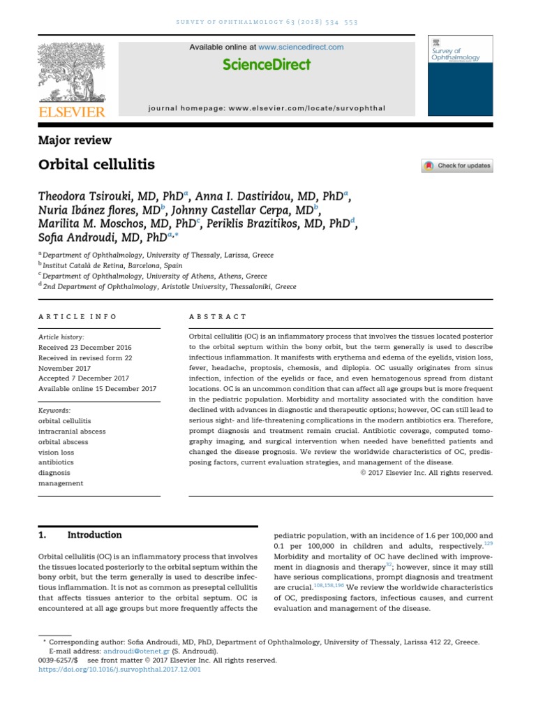Orbital Cellulitis | PDF | Ct Scan | Magnetic Resonance Imaging