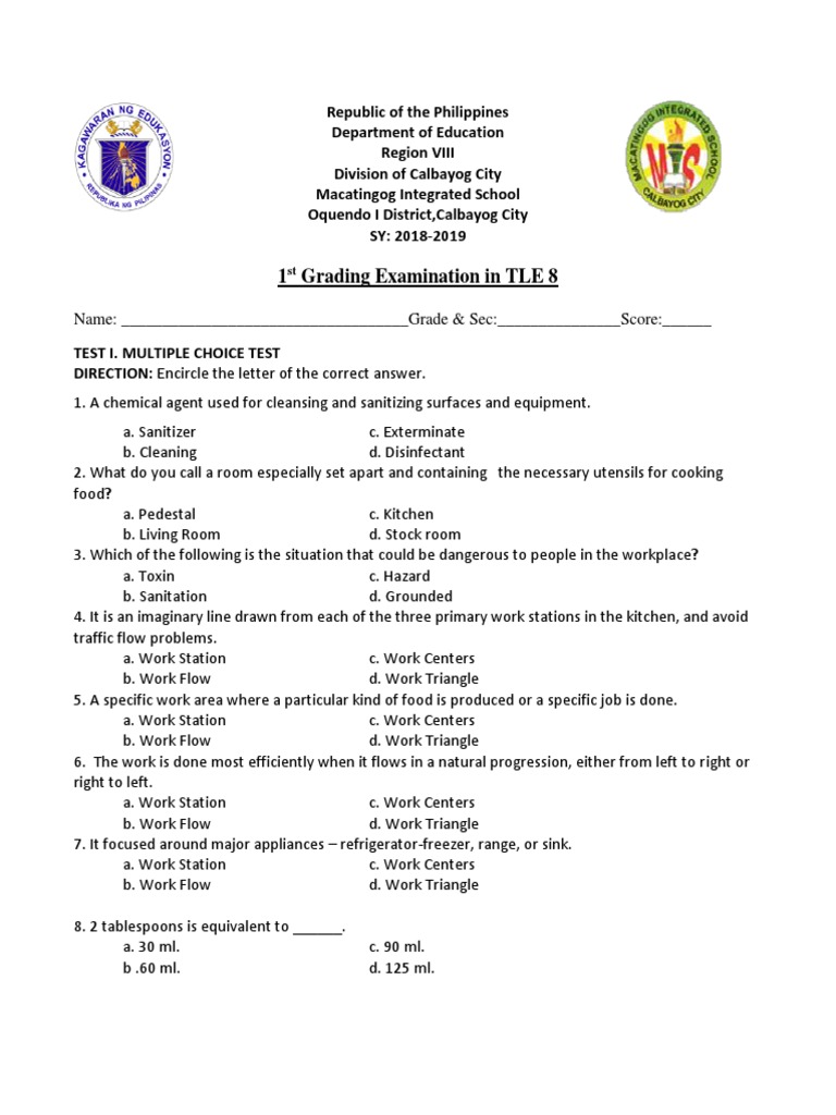 TLE 8 (Commercial Cooking) ) | PDF | Kitchen Utensil | Food And Drink