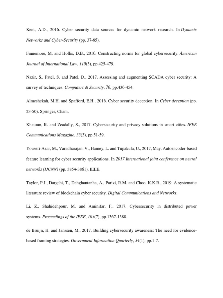 Cybersecurity References | PDF | Computer Security | Security