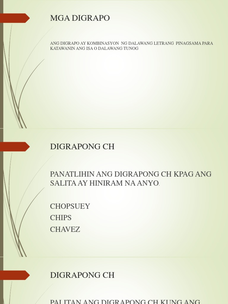 Mga Digrapo | PDF