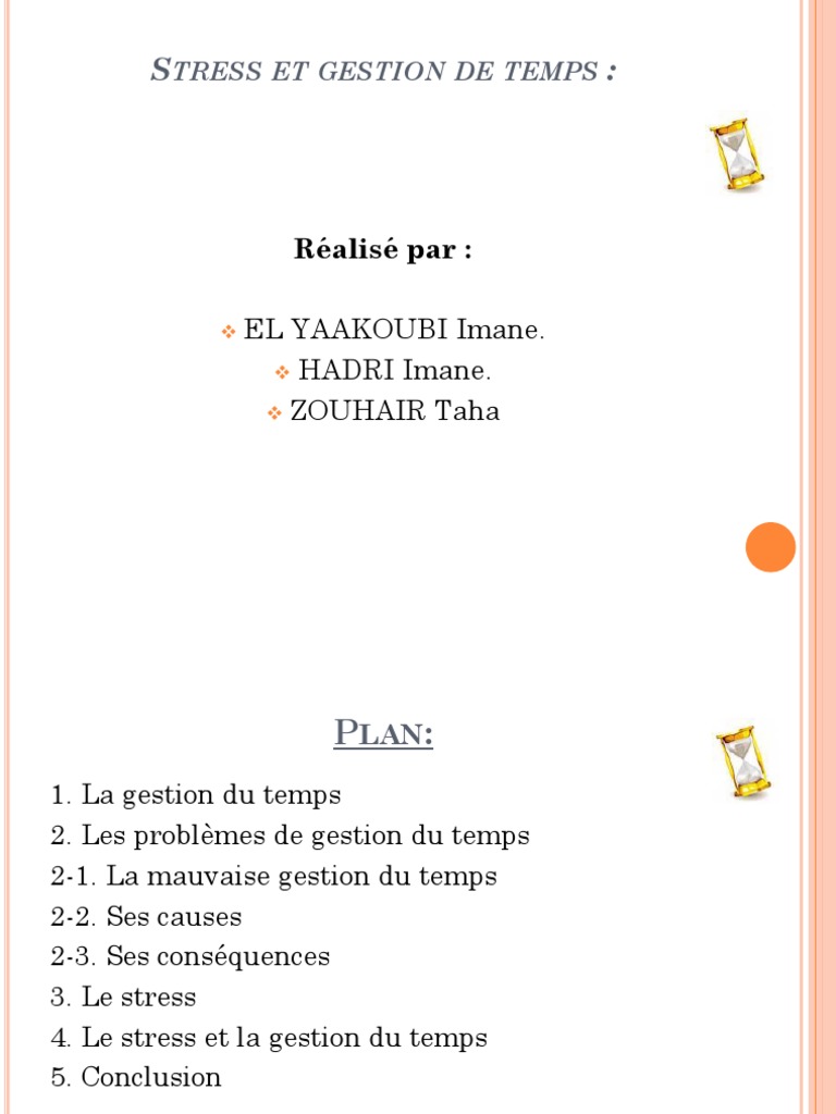 Stress Et Gestion Du Temps | PDF | Stress (Biologie) | Sciences comportementales