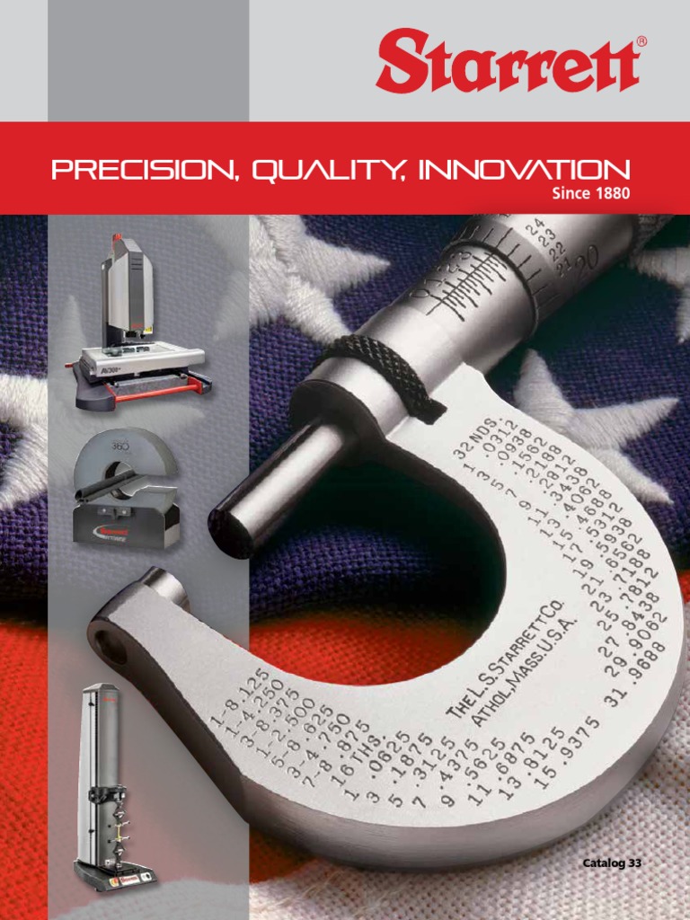 Starrett 33 | PDF | Calibration | Accuracy And Precision
