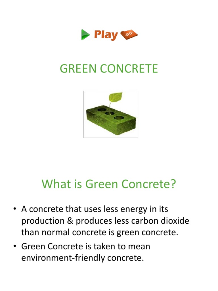Green Concrete | PDF | Construction Aggregate | Concrete