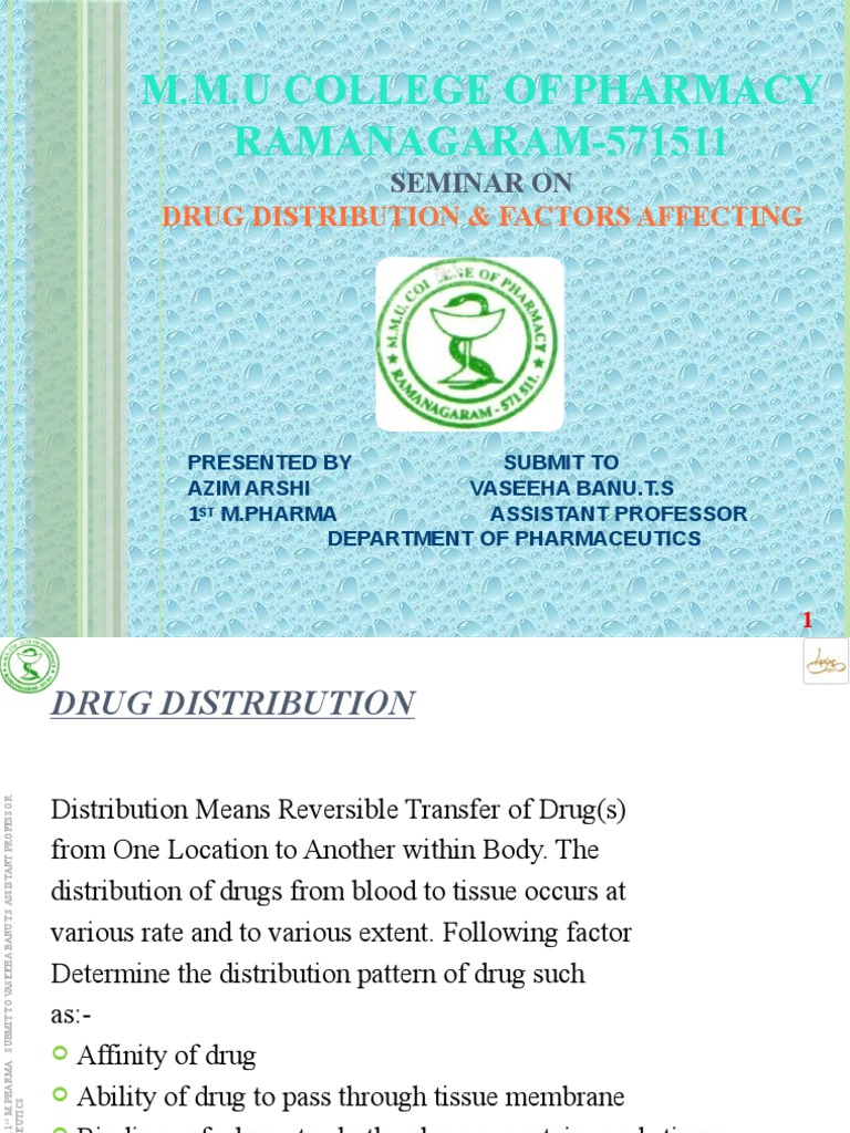 Drug Distribution Factors Explained | PDF | Capillary | Cell Membrane