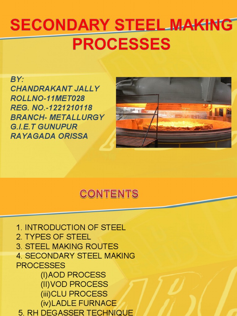 Secondary Steelmaking Processes Overview | PDF | Steelmaking | Steel