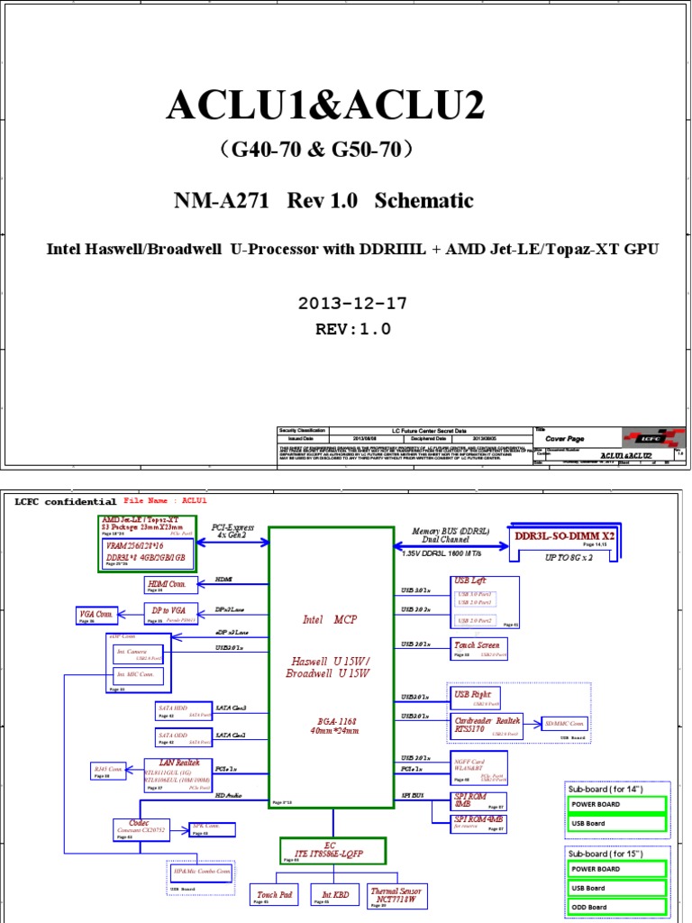 Compal NM-A271 ACLU1&ACLU2 - G40-70 & G50-70 - REV 1.0 - Lenovo IdeaPad G40-70, G50-70 PDF | PDF ...