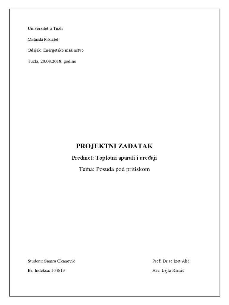 Projektni Zadatak 1 | PDF