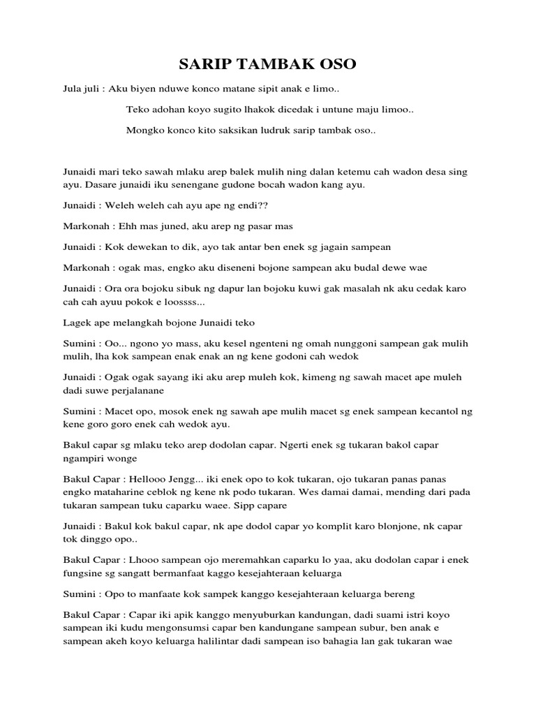 Sarip Tambak Oso | PDF