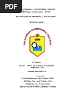 SRM Valliammai Engineering College: Question Bank | PDF | Quality ...