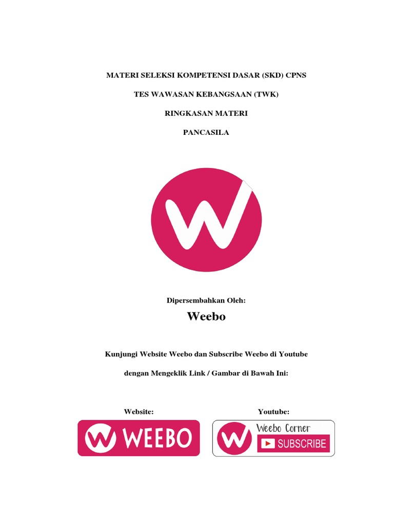 (Weebo) Ringkasan Materi TWK - Pancasila PDF | PDF