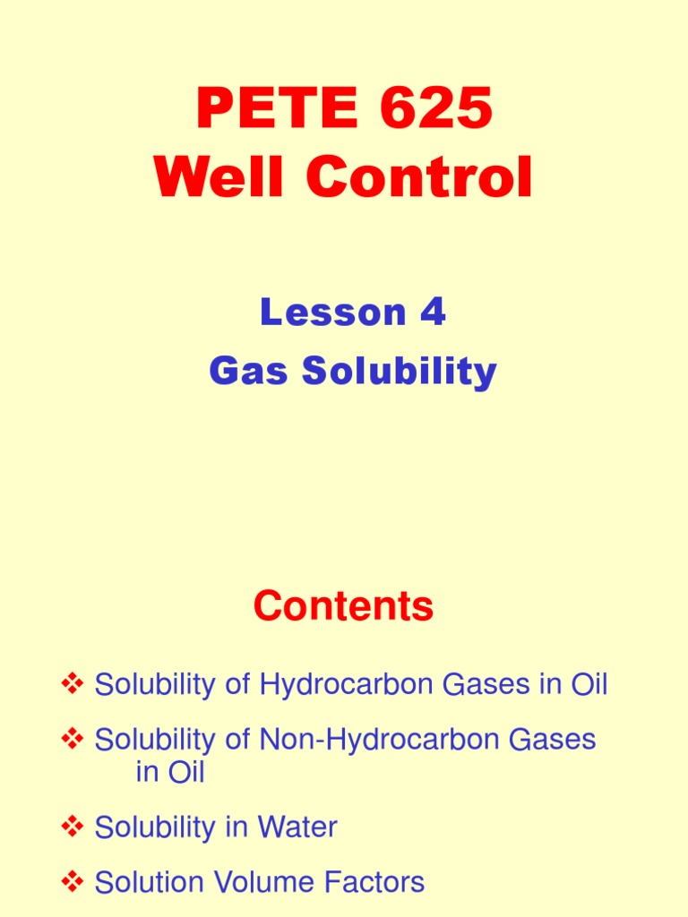 Gas Solubility in Drilling Fluids | PDF | Solubility | Oil Well