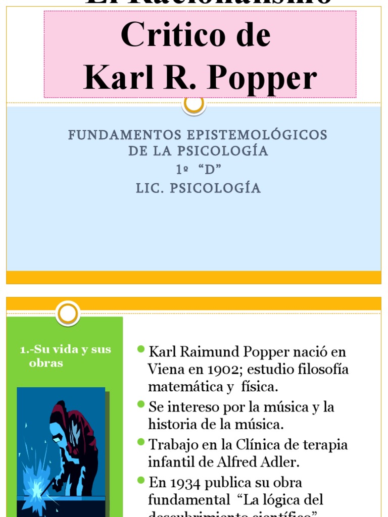 El Racionalismo Critico de Karl Popper