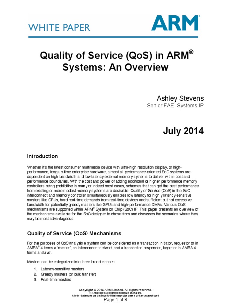 QoS QVN-FINAL | PDF | Quality Of Service | System On A Chip