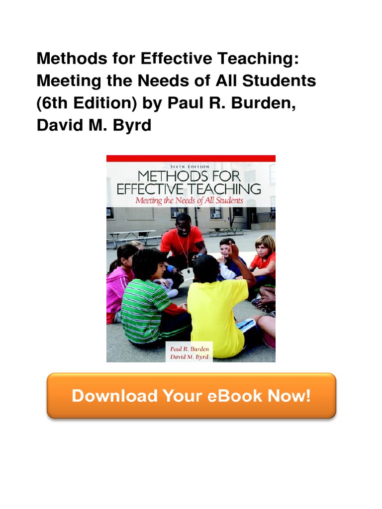 Effective Teaching Methods for All Students | PDF | Books