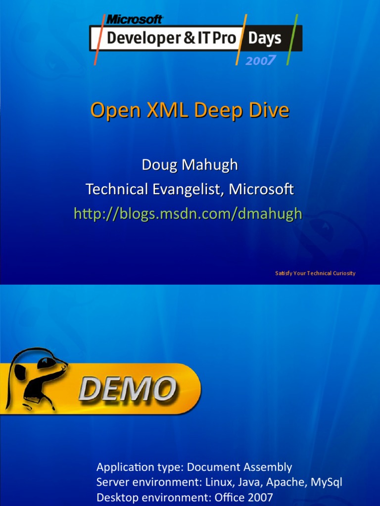 Open XML Deep Dive | PDF | Xml | Xml Schema
