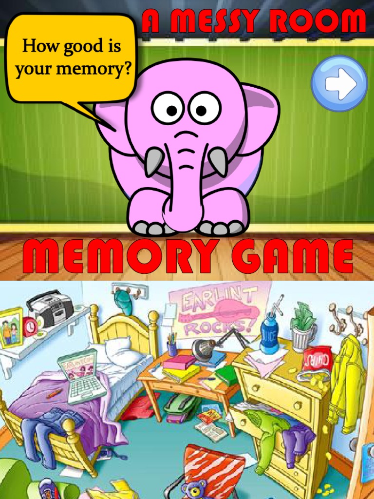 A Messy Room 1 A Memory Game Prepositions Fun Activities Games Picture ...