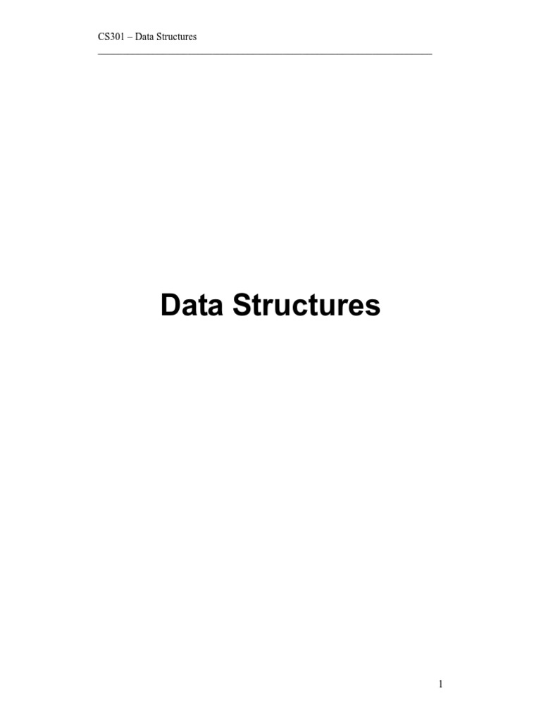 Data Structures Cs301 Handouts Pdf Array Data Structure Pointer Computer Programming 2480