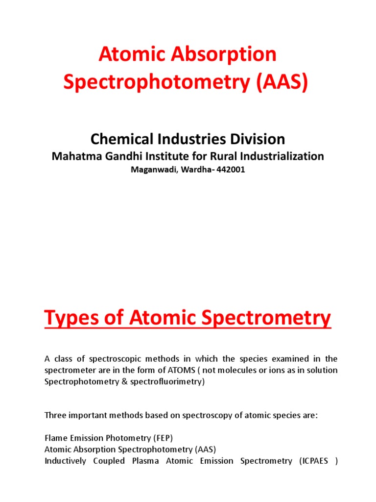 Atomic Absorption | PDF | Atomic Absorption Spectroscopy | Absorption Spectroscopy